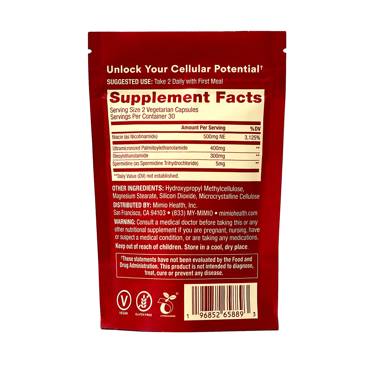 Biomimetic Cell Care | Healthspan Supplement | Mimio Health